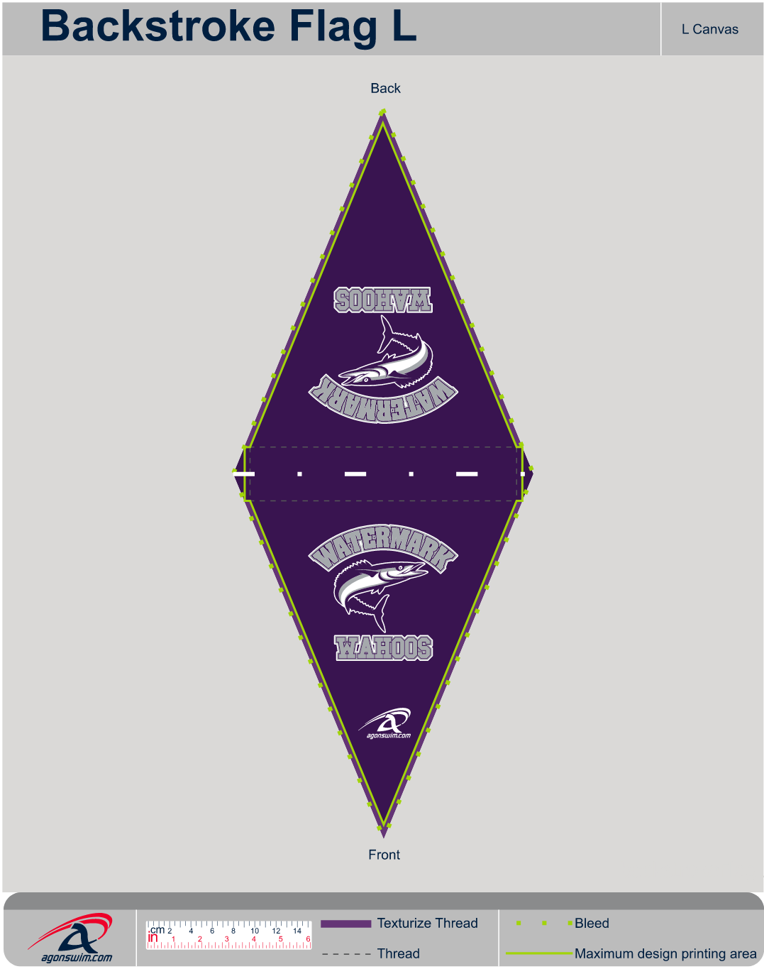 Canvas Backstroke flag large (2023) - Agonswim.com