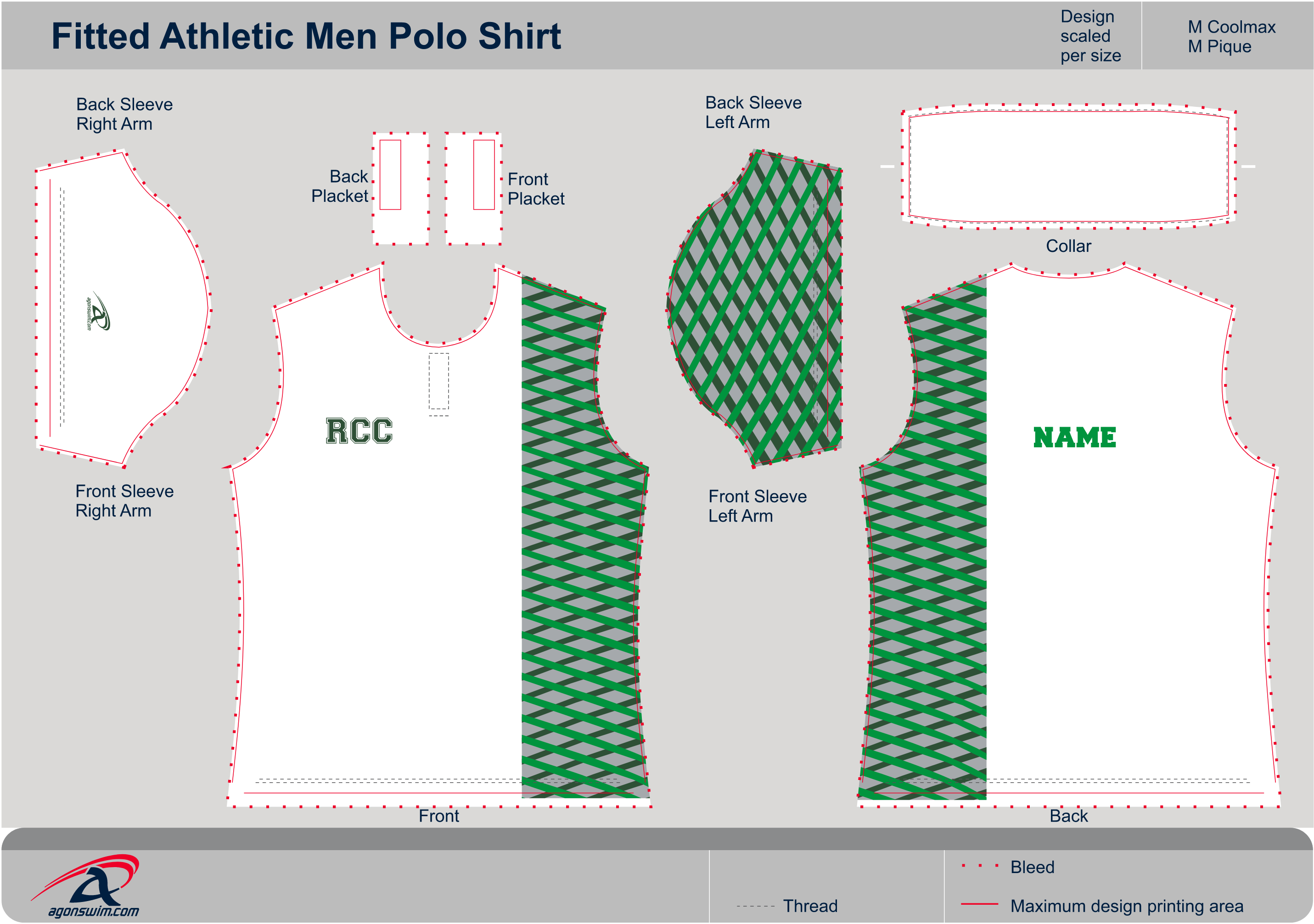 Coolmax Fitted Athletic Male Polo Shirt (2023) - Agonswim.com