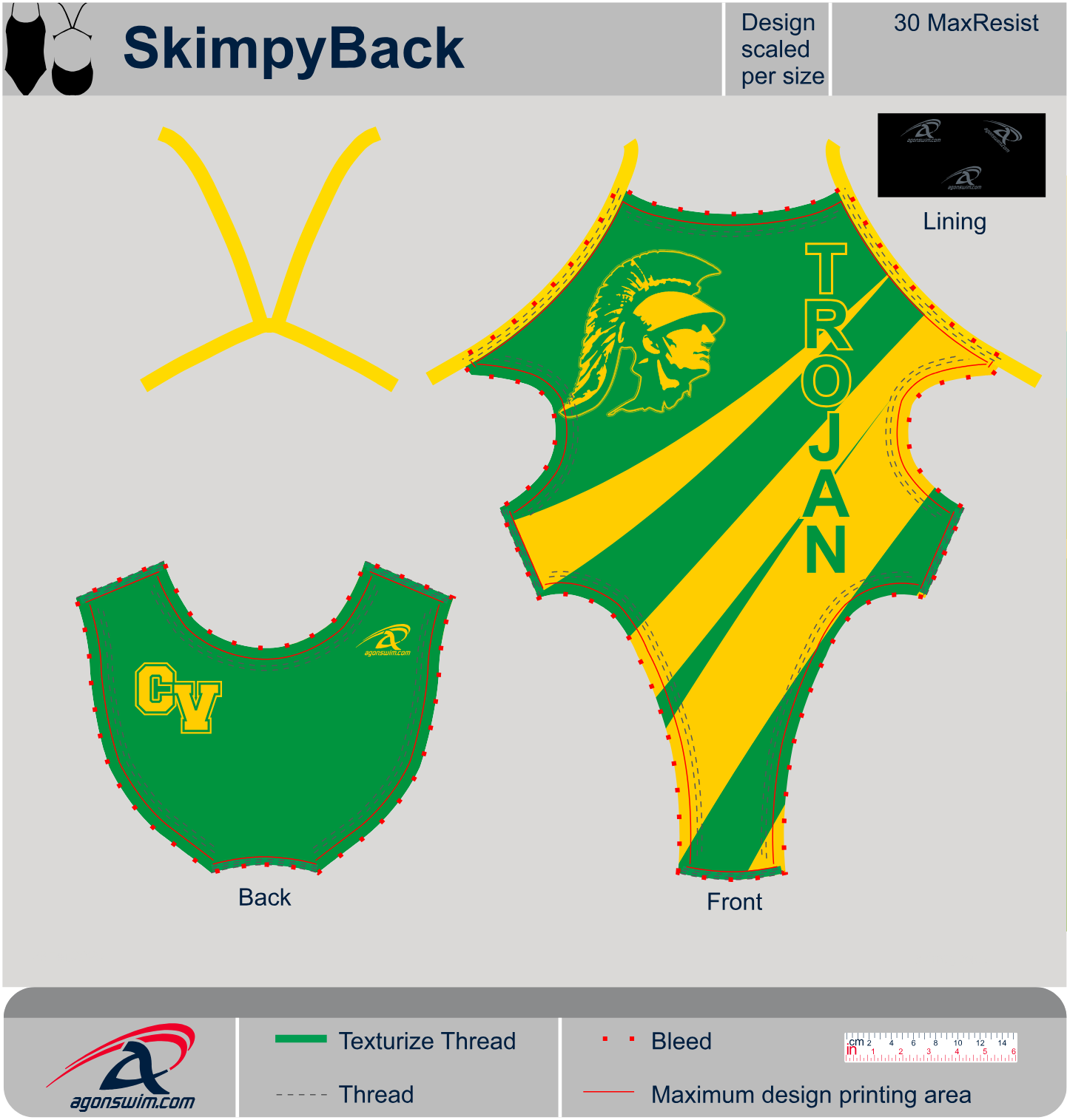 MaxResist SkimpyBack Fully Front and Back Lined (2023) - Agonswim.com