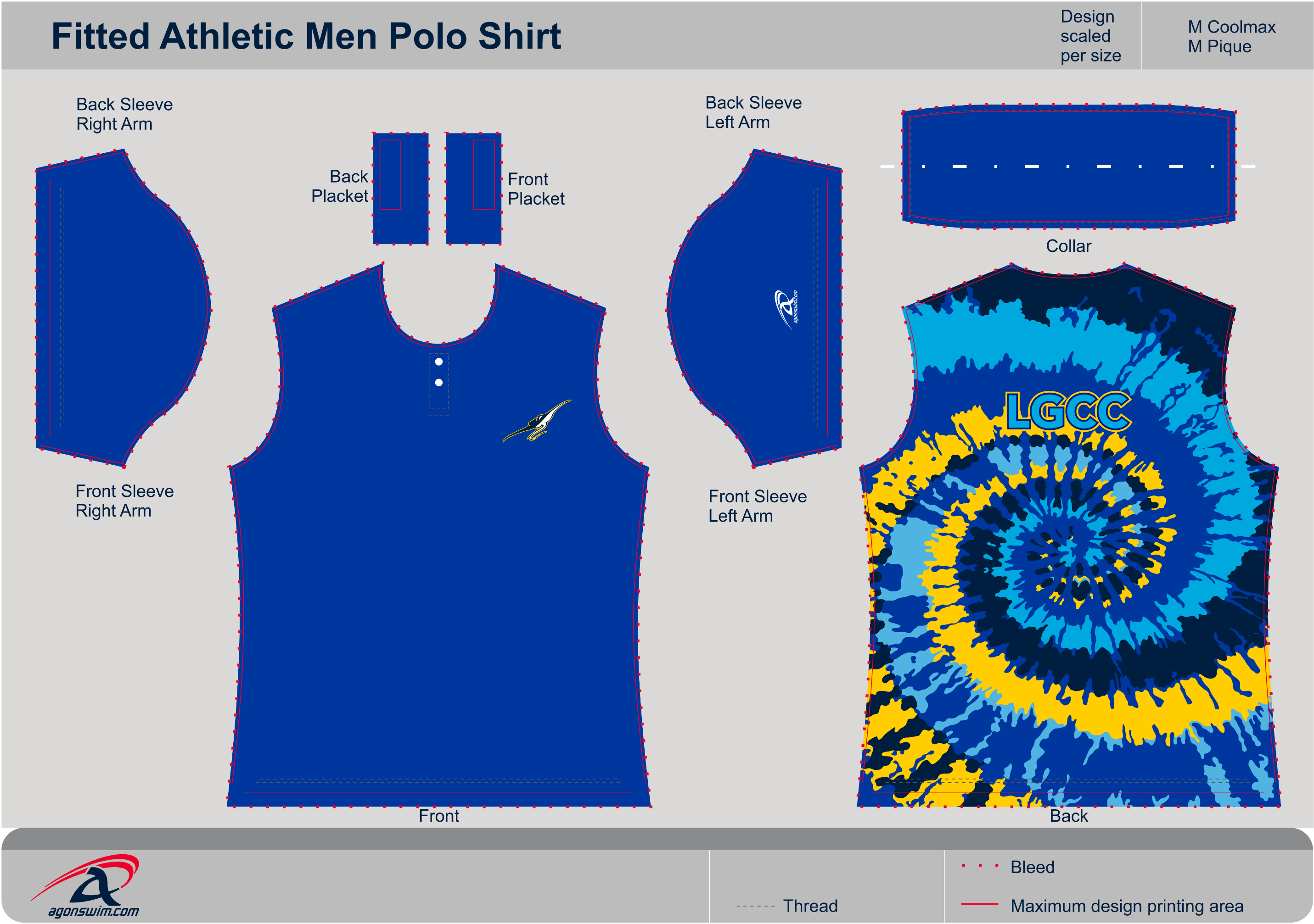 Coolmax Fitted Athletic Male Polo Shirt (2021) - Agonswim.com